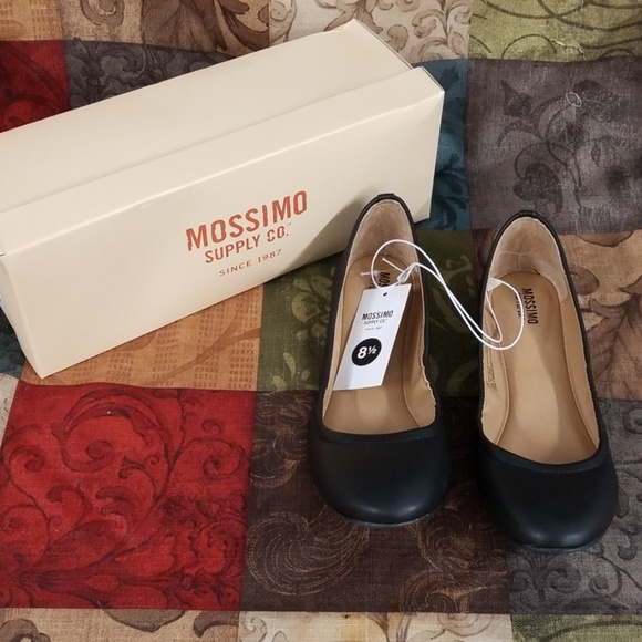 Mossimo Supply Co. | Shoes | Womens Scrunch Black Ballet Flats Shoes ...